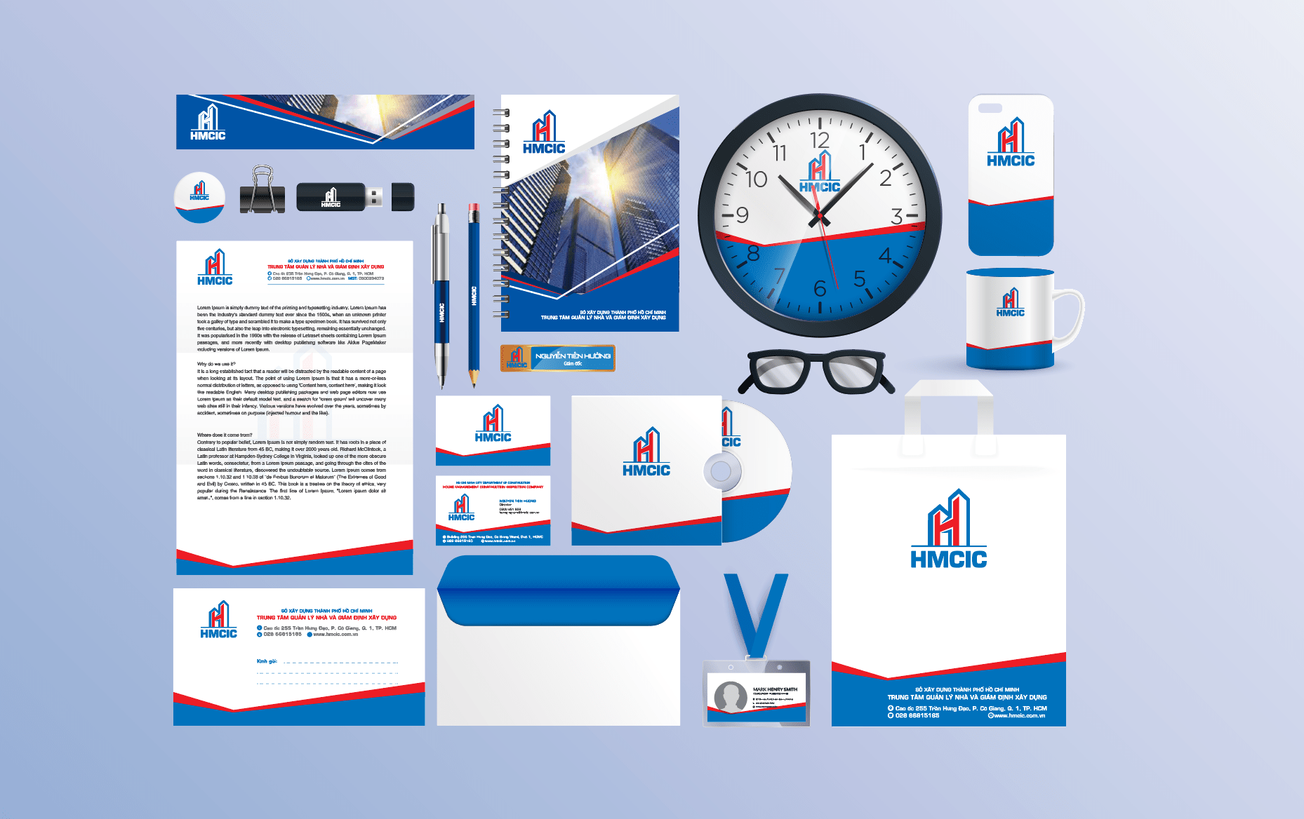 Thiết kế nhận diện thương hiệu HMCIC - Adina Việt Nam
