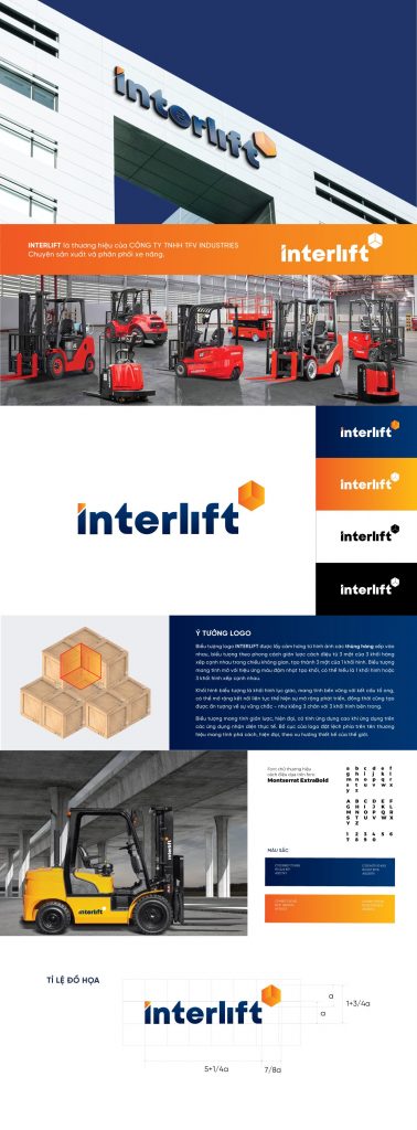 Thiết kế logo thương hiệu xe nâng Interlift - Adina Việt Nam