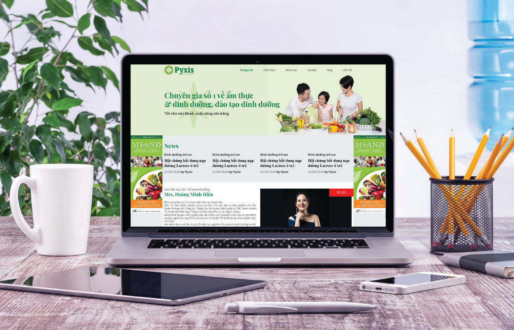 Thiết kế website Pyxis - Adina Việt Nam