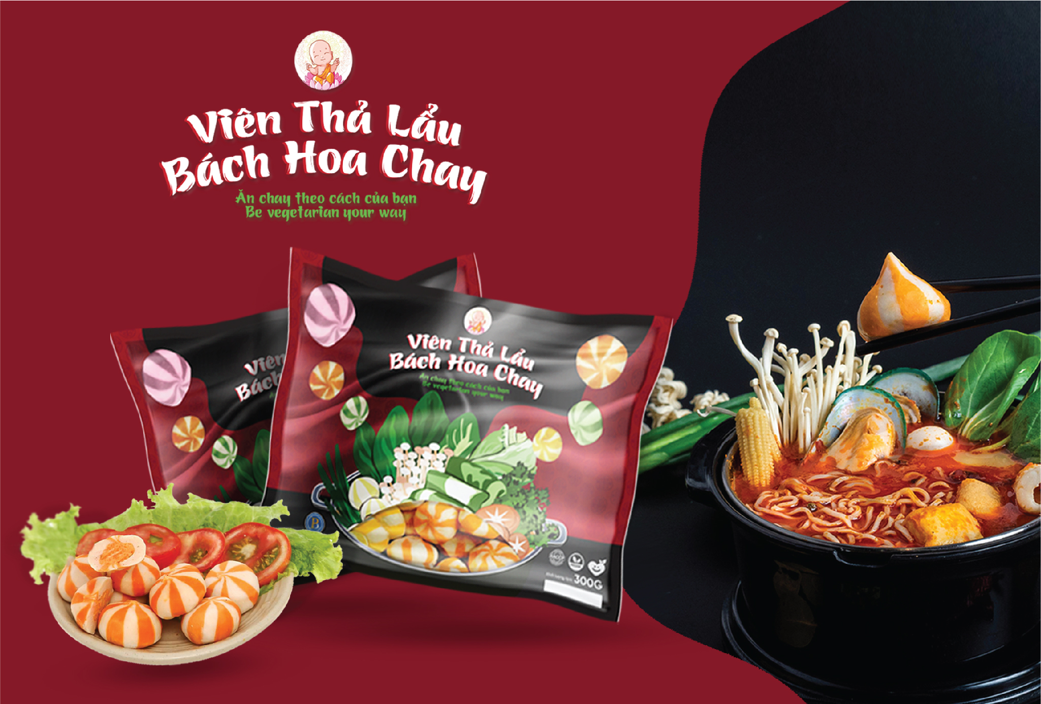 Thiết kế bao bì viên thả lẩu Biển Phương - Adina Việt Nam