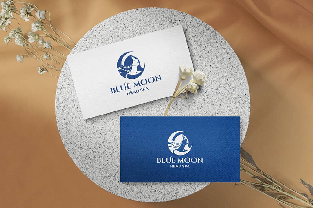 Thiết kế logo Blue Moon Head Spa - Adina Việt Nam